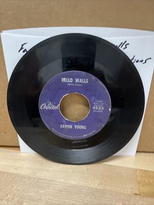 Country 45 Faron Young - Hello Walls / Congratulations On Capitol | eBay