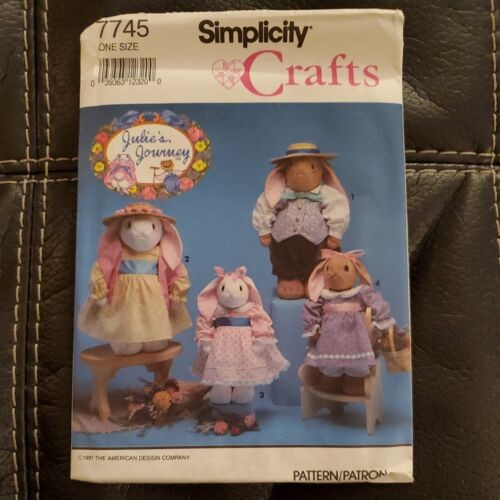 SIMPLICITY #7745 - 12" & 14" "JULIE'S JOURNEY" BUNNY DOLLS FAMILY ...