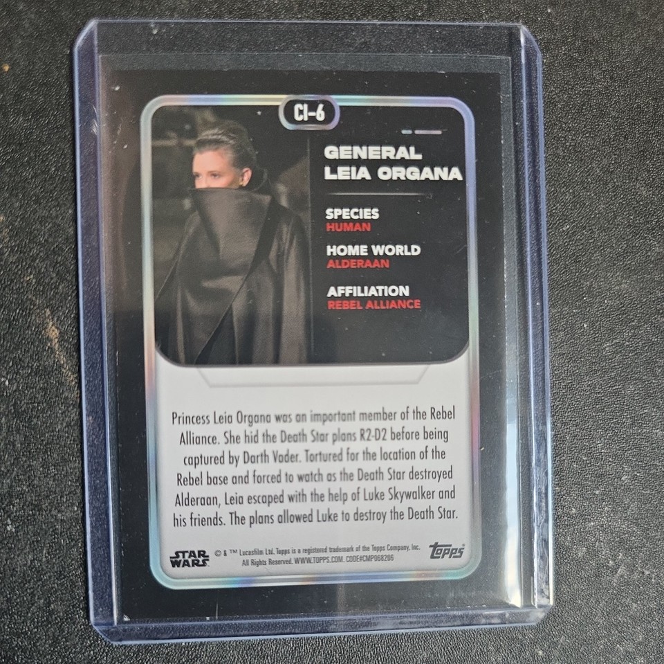 2023 Topps Star Wars Flagship Character Image Princess Leia Organa ...