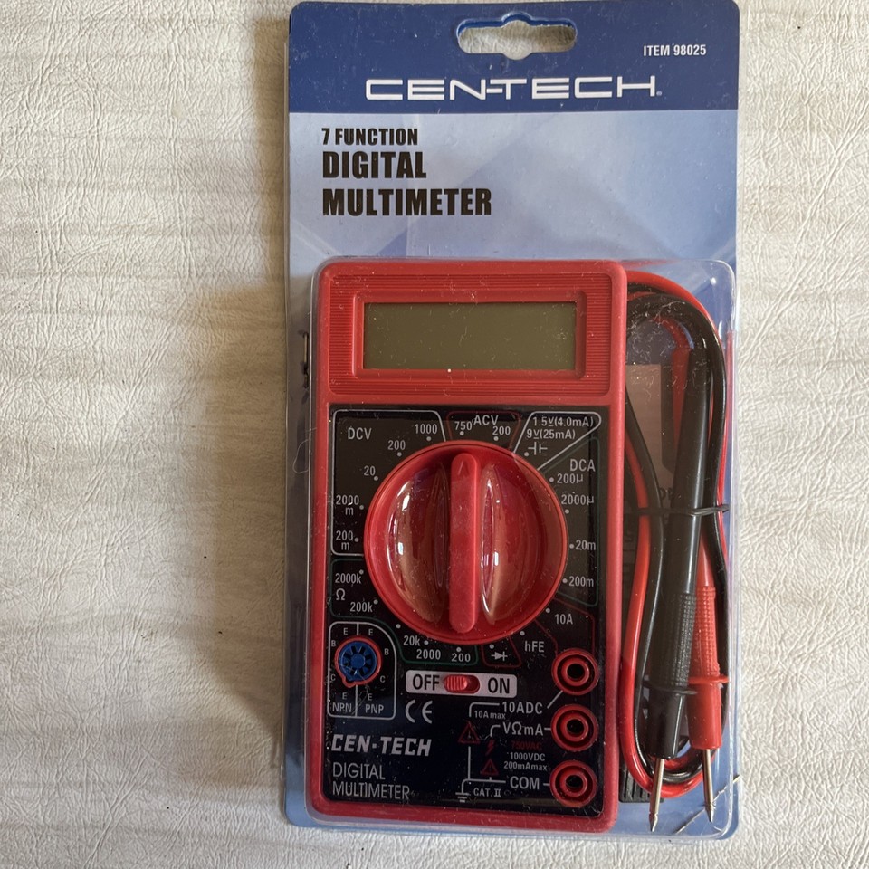 Cen-Tech 7 Function Digital Multimeter Electrical Test Meter Harbor ...