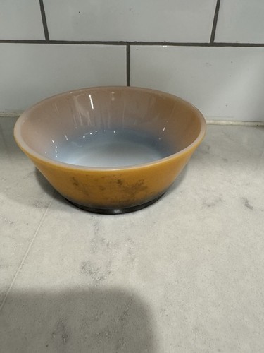 Mid-Century Modern, Fire King -Orange & Black “Ombré Cereal Bowl ...