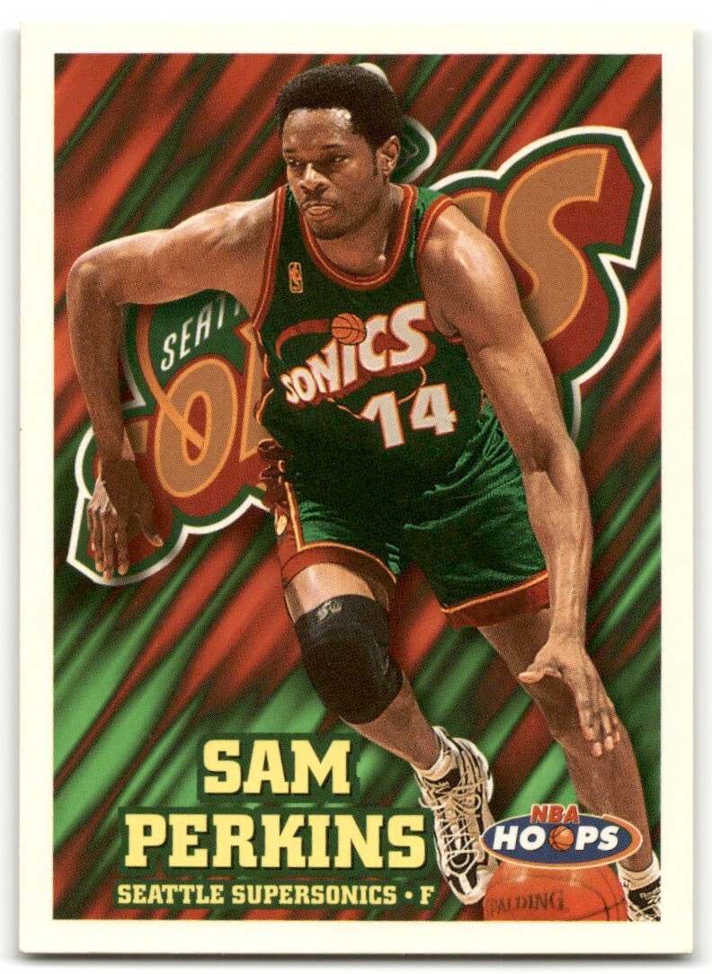 1997-98 Skybox NBA Hoops Basketball Card Sam Perkins #142 Seattle ...