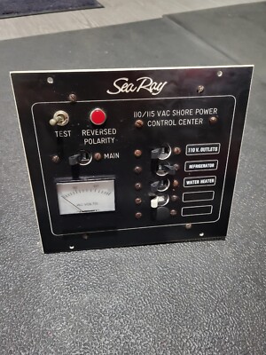 Sea Ray Boat Marine shore power control center 110 115 V panel switch ...