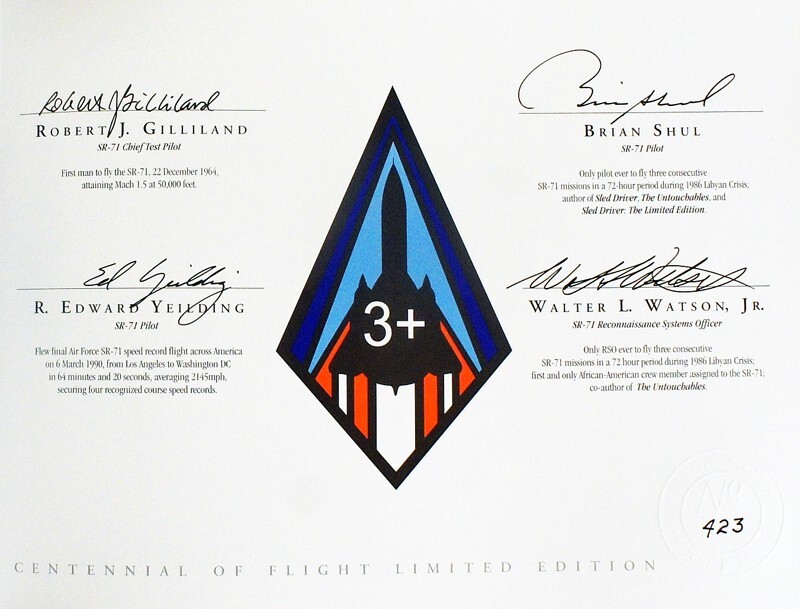 SLED DRIVER SIGNED LIMITED EDITION - Brian Shul Signed - SR-71 ...