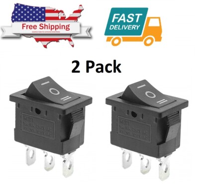 2 x ON/OFF/ON SPDT 3 Position Micro Mini Toggle Switch 10 AMP 125V 3 ...