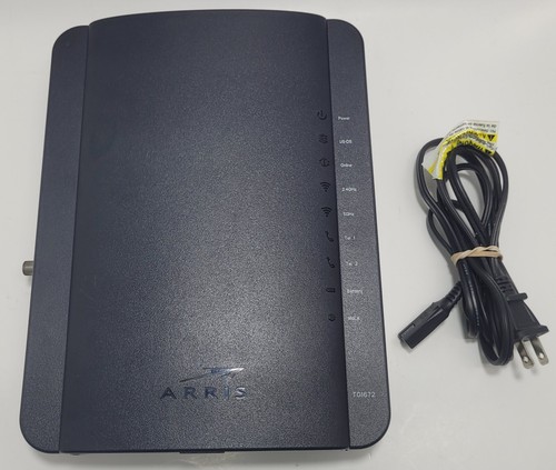 Arris TG1672G Gateway WIFI (2.5GHz - 5.0GHz) 4 Port Modem W/ Power Cord ...