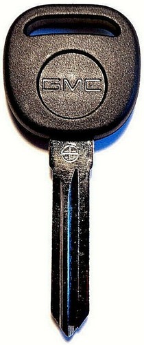 NEW UNCUT GMC TRANSPONDER CHIP Circle+ IGNITION KEY B111-PT W/ GMC Logo ...