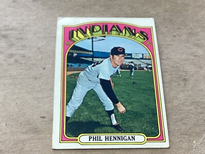 1972 TOPPS High Number #748 PHIL HENNIGAN CLEVELAND INDIANS - EX - Lite ...