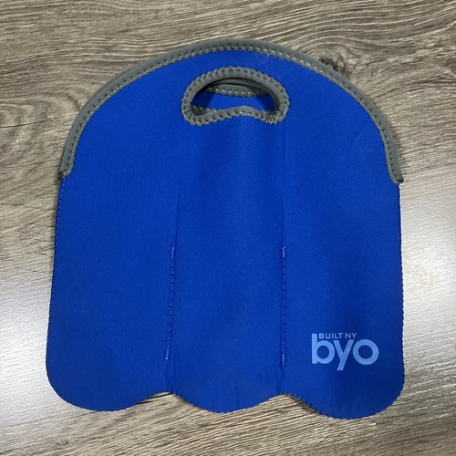 Built NY BYO Bag Blue Neoprene Bottle Can Insulated Carrier Holder 6 ...