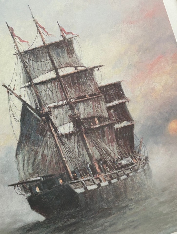 Vintage Ltd Edition Serigraph Print • A/P Signed John Kelly • " Sail to ...