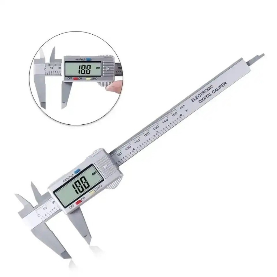 0-150mm Electronic Digital Caliper Inch/Metric Digital Ruler DIY Tool ...