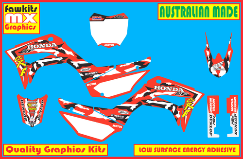 HONDA CRF 110F 2019-2025 WOODY MX GRAPHICS KIT STICKER KIT STICKERS ...