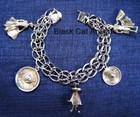 Amazing Vintage Sterling Silver Theme Mexican/Spanish Charm Bracelet w ...