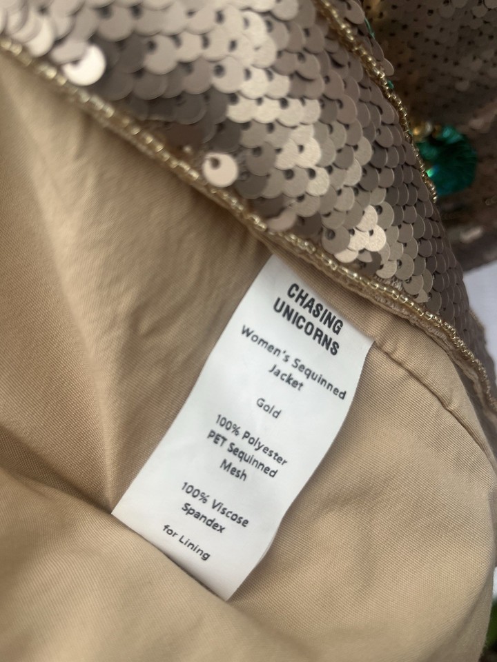 Gorgeous Sequin Chasing Unicorns ‘Light My Fire’ Jacket. Brand New With ...