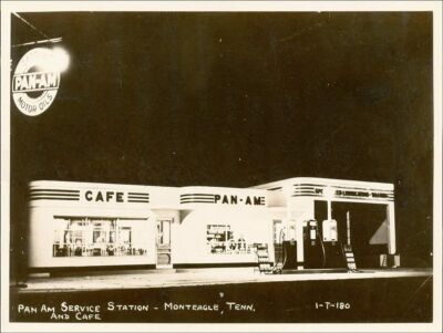 PAN AM GAS STATION MONTEAGLE GRUNDY COUNTY TN TENN 16" HEAVY DUTY USA ...