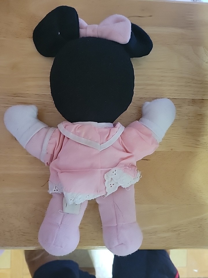 RARE VINTAGE PLUSH DOLL FIGURE MINNIE MOUSE 1984 DISNEY MATTEL STICKY ...