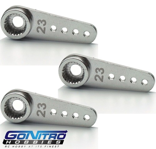 Go Nitro Hobbies 23T Small Aluminum One Way Servo Arm 3 Silver JR ...