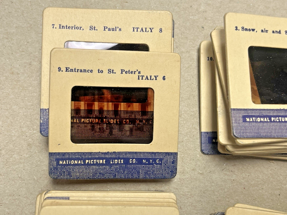 National Picture Slide Company NYC ~ vintage travel slides ~ lot of 140 ...