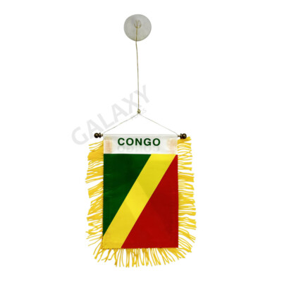 Congo Republic Mini Banner /Congo Flag / Double Sided Mini Conga Car ...
