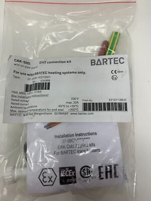 Bartec CAK-SRS For CAK Cold Applied Kits Trace Heaters EHT Connection ...