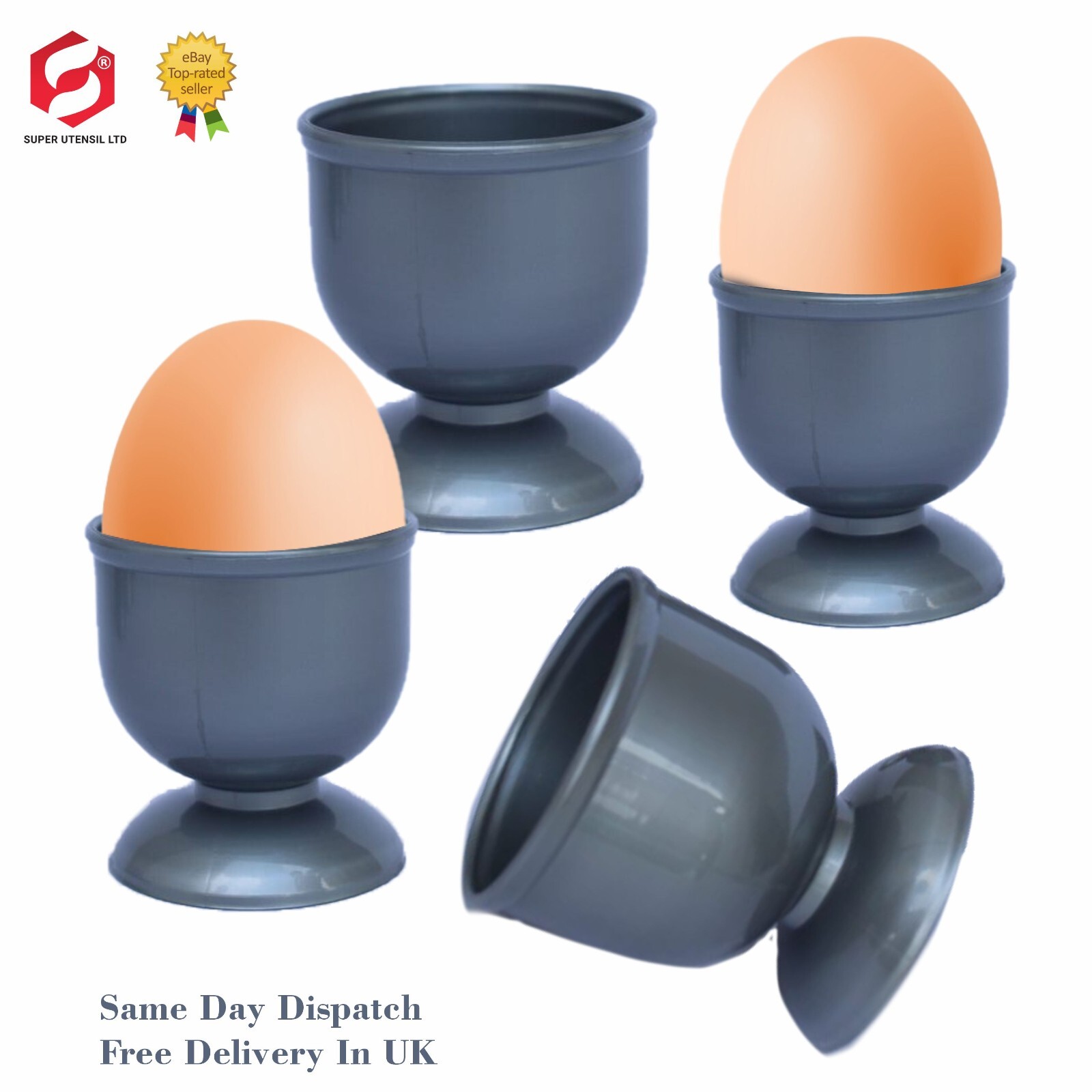 Silver Egg Cup Holder Hard Soft Boiled Eggs Holders Cups Kitchen ...