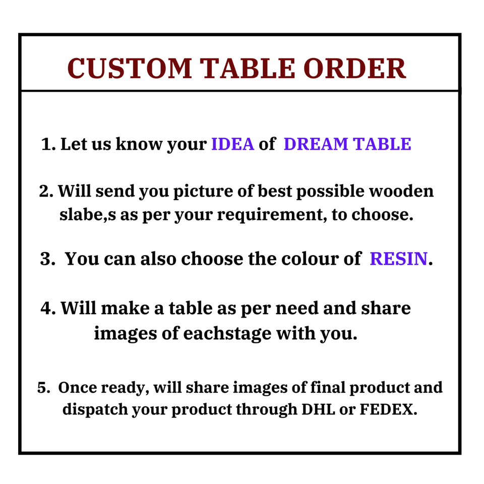 Epoxy Resin Blue River Table Top Natural Wood Table Top Handmade Dining ...