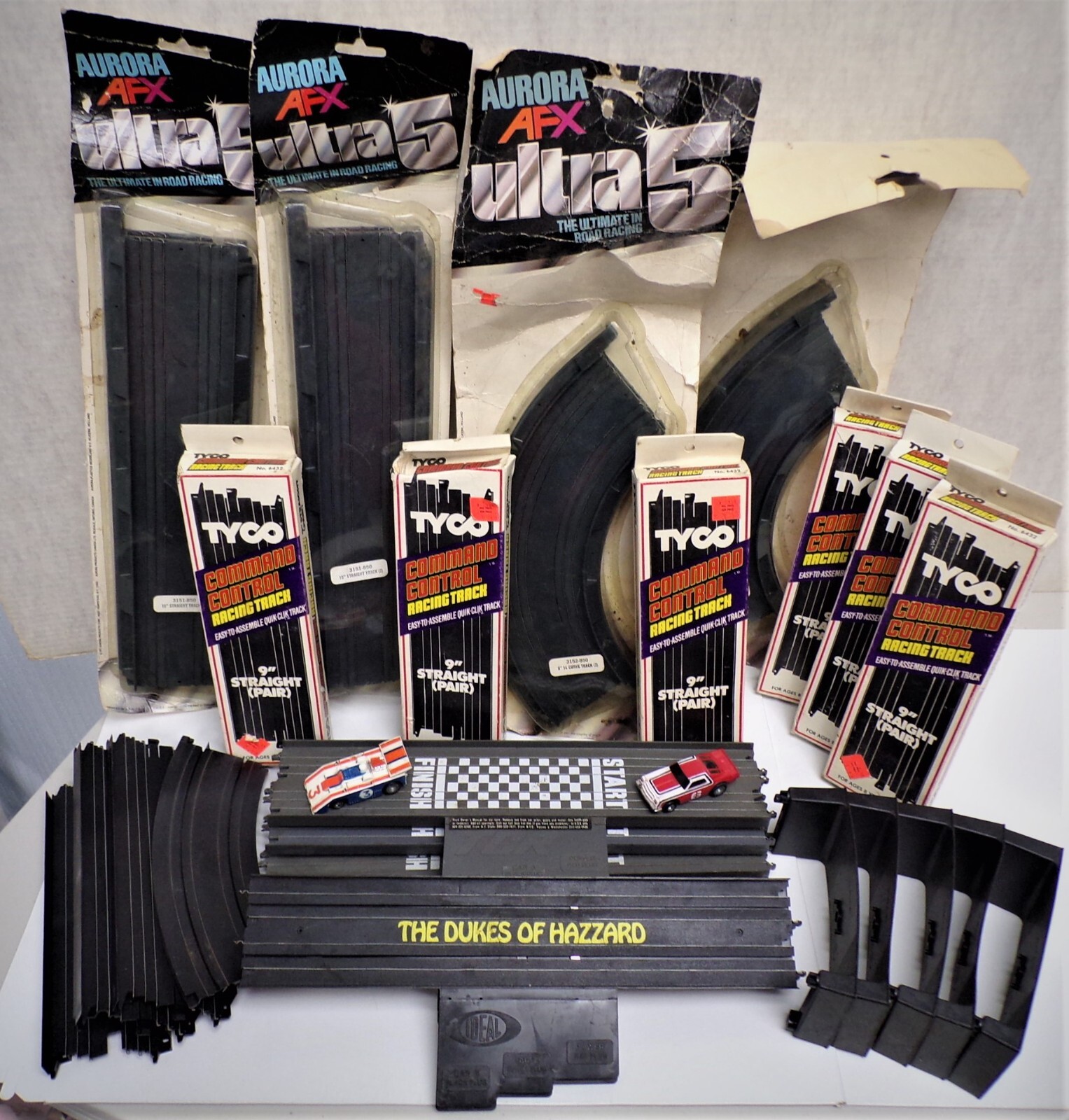 Slot Car Track & Vehicle Collection, Tyco Aurora AFX Tracks, 2 CARS HS ...