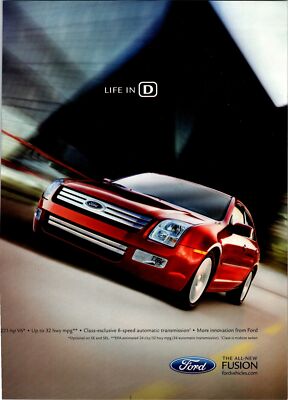 2005 VINTAGE 8X11 PRINT Ad FOR RED FORD FUSION CAR ADVERTISEMENT LIFE ...