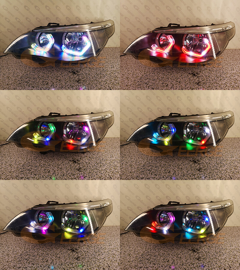 For BMW E60 E61 Concept M4 Iconic Style Dynamic RGB LED Angel Eyes Halo ...