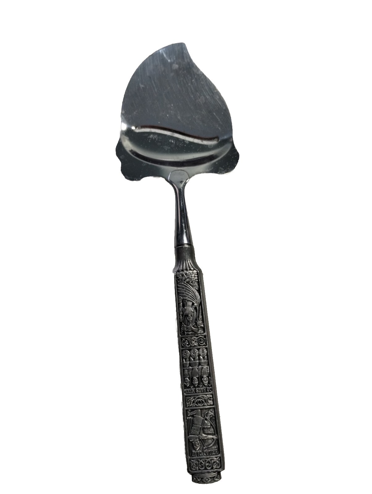 NORWAY KONGE TINN HARDANGER VIKING ROYAL PEWTER Cheese Plane Knife No ...