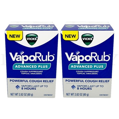 Vicks VapoRub Advanced Plus Cough Suppressant Topical Chest Rub 2.82oz ...