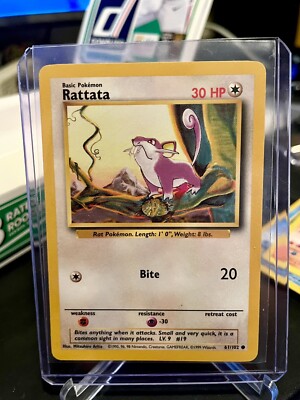 Pokémon TCG Rattata Base Set 61/102 Regular Unlimited Common | eBay