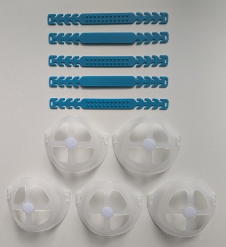 Face Mask Bracket Guards w Strap Extenders 5 Pairs Reusable Support ...