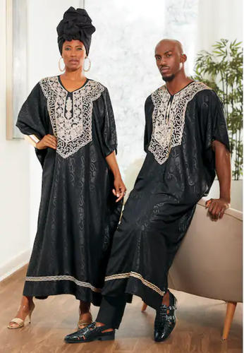 Ashro Black Ethnic African American Pride Chiome Long Caftan Dress ...