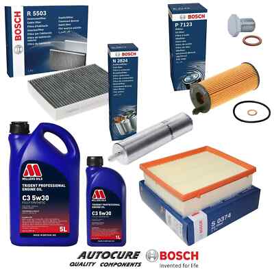 FOR BMW 4 SERIES 420D (MK1) (F32) (F36) FULL BOSCH SERVICE KIT + 6L OIL ...