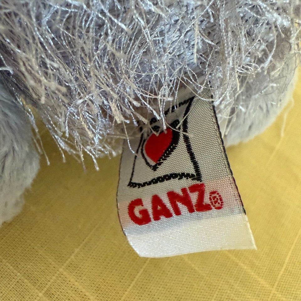 GANZ Webkinz Gray Elephant Plush Toy with Fuzzy Hair and W Logo | eBay