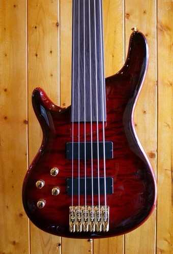 AIO Wolf KTB-6 Bass - Left-Handed Fretless Red Burst | eBay