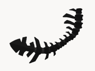 Animal Jam Classic AJ AJC Rare Item Monday Black Scary Bone Tail Item ...