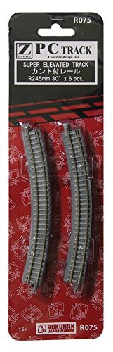 Rokuhan Z gauge R075 PC track cant with rail R245-30 ° (6 bottles ...
