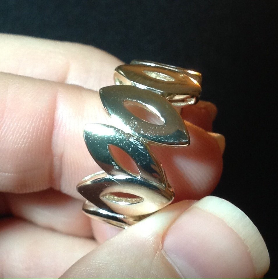 Sterling Silver Modernist Open Leaf Design Ring Size 7.5 | eBay