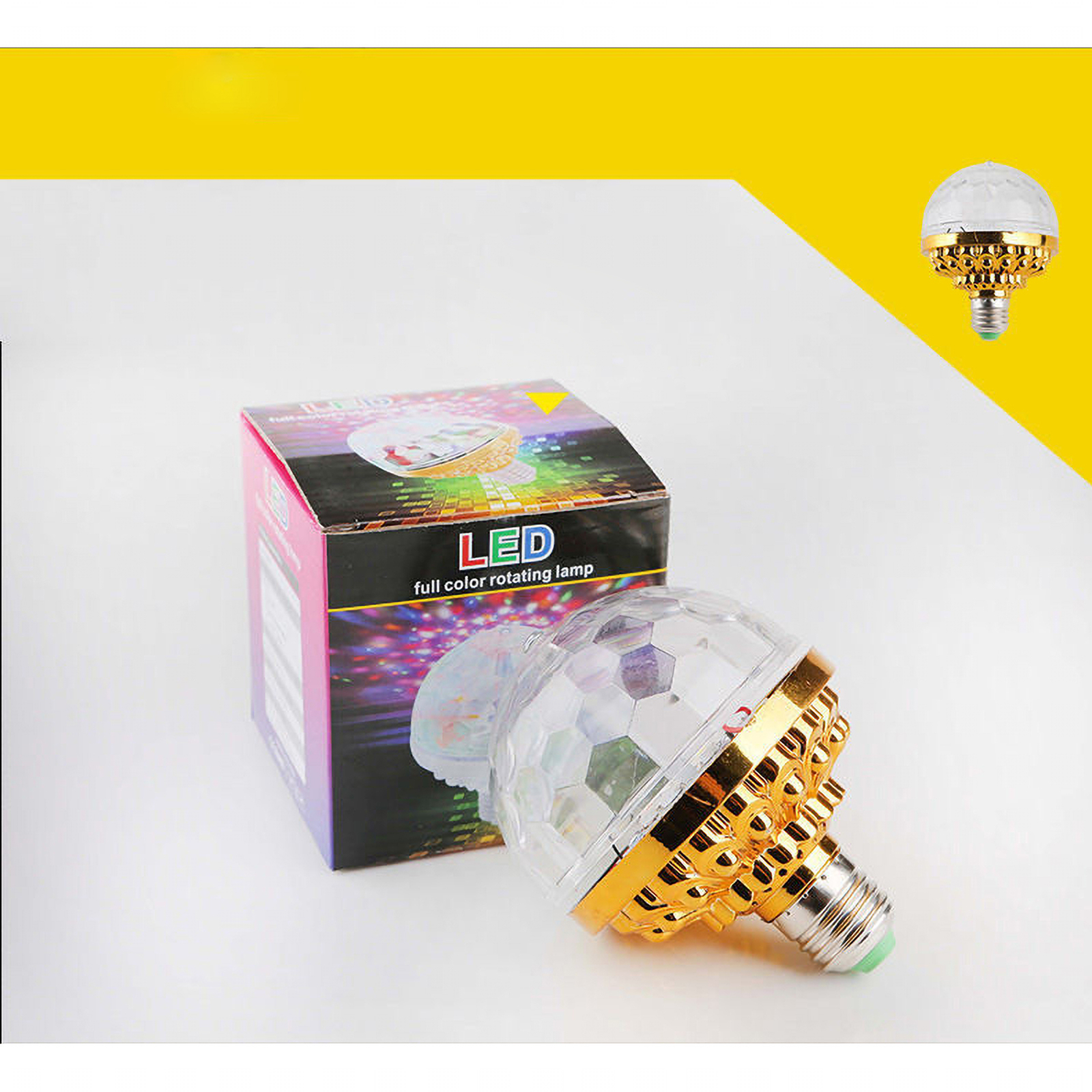 (Golden BulbLED Full Color Rotating Lamp RGB LED Color Changing Light ...