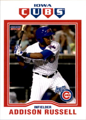2015 Iowa Cubs Choice #12 Addison Russell Pace Florida FL Baseball Card ...