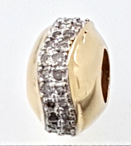 Emma Roe diamond set slide-on Charm/Bead, 10k yellow gold | eBay