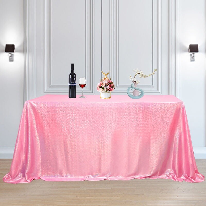 Sequin Table Cover Cloth Wedding Glitter Sparkly Iridescent Shimmer ...