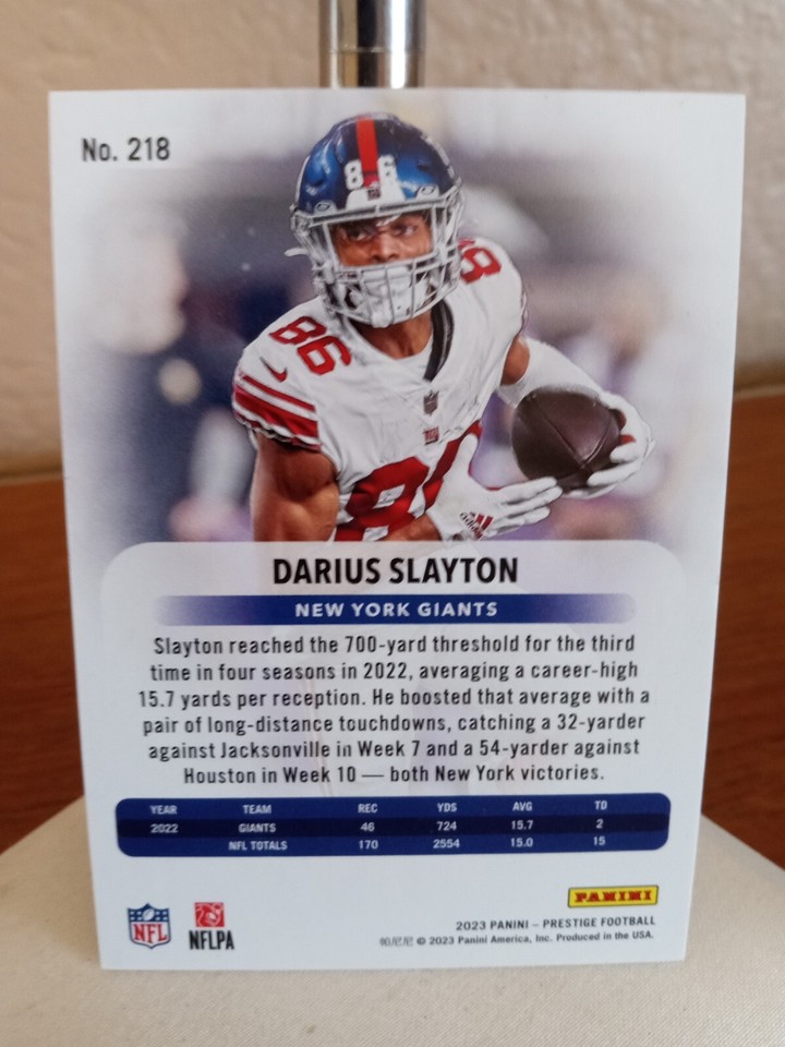 2023 Panini Prestige - Xtra Points Blue #218 Darius Slayton /399 Color ...