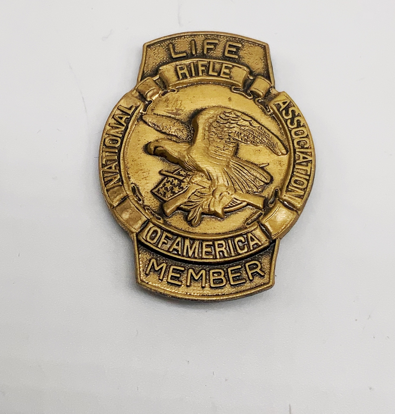 Vintage bronze National Rifle Association life member Eagle pin NRA | eBay