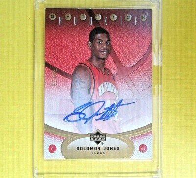 SOLOMON JONES 2006-07 ROOKIE AUTO OVATION 91/99 UDeck #127 Atlanta ...
