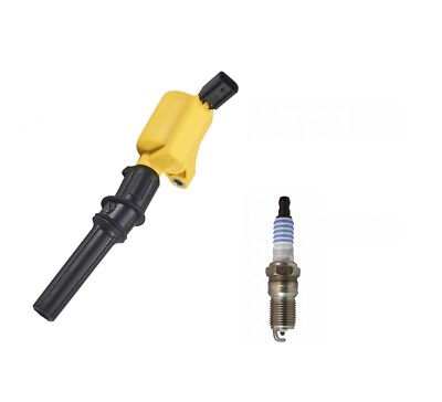 1+Ignition Coil FD503 Yellow & 1+ Motorcraft Spark Plug SP493X | eBay