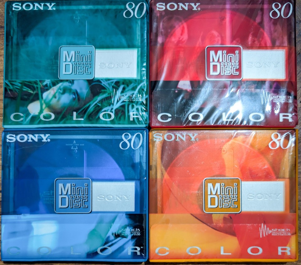 4 X Sony Minidisc Color 80 - Brand New And Sealed | eBay