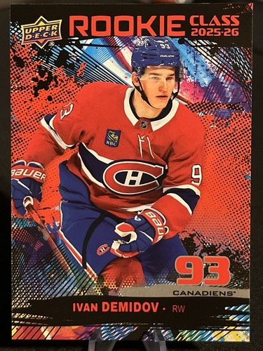 Ivan Demidov RC - Upper Deck ROOKIE CLASS RED Color Match Parallel card ...
